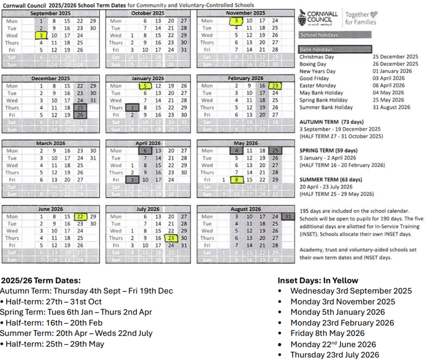 Term Dates - Halwin School